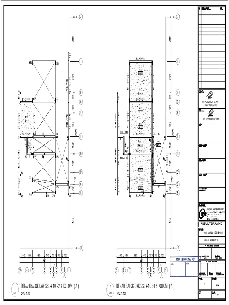 Balok + Kolom LT Atap | PDF