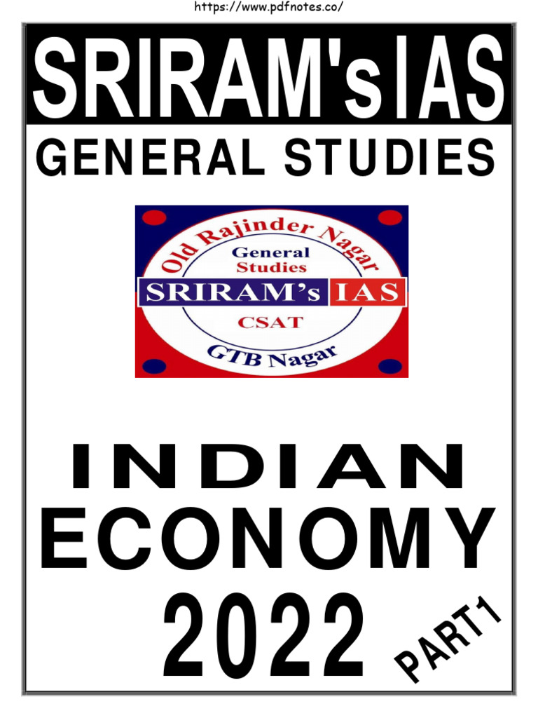 Sriram IAS Economy 2022 Part 1 | PDF
