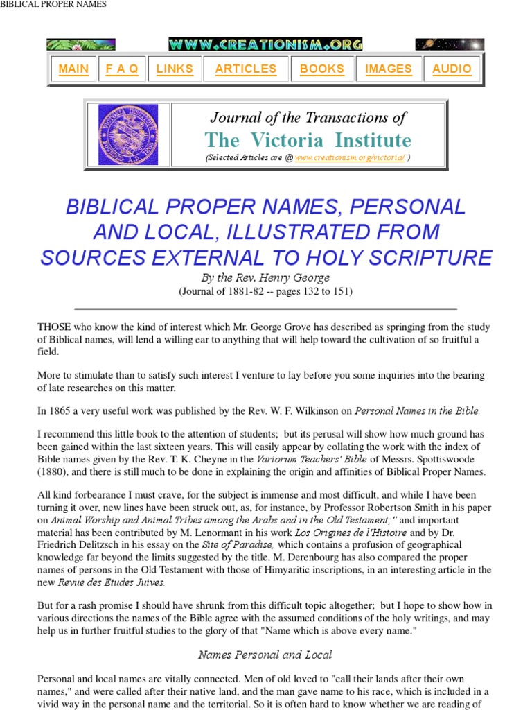 Biblical Proper Names | Download Free PDF | Canaan | Hittites