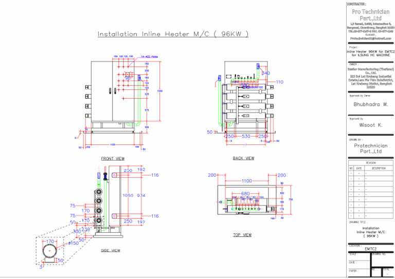 Drawing Inline Heater 96kw-Machine | PDF