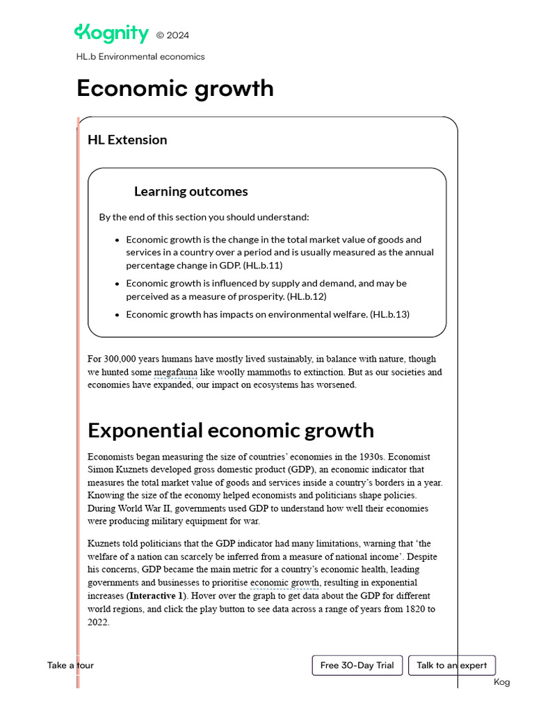 Economic Growth - IB DP Environmental Systems and Societies SL - HL ...