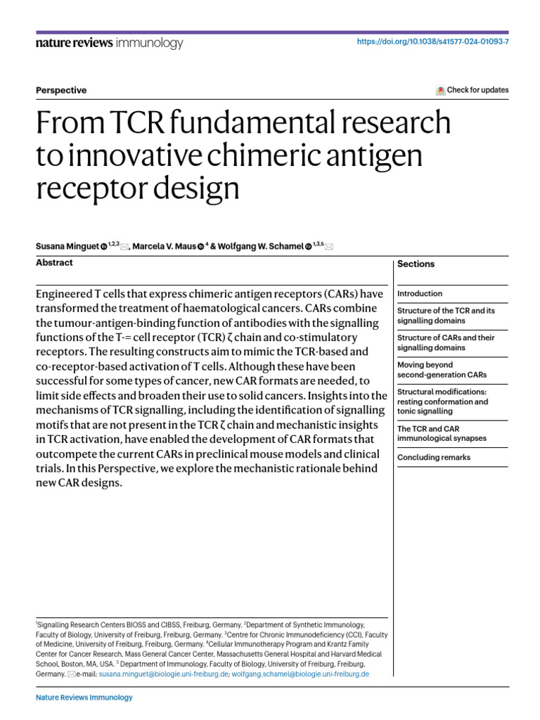 CAR To TCR | PDF | T Cell | Ligand (Biochemistry)