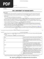 USP NF+〈905〉+Uniformity+of+Dosage+Units | PDF | Tablet (Pharmacy ...