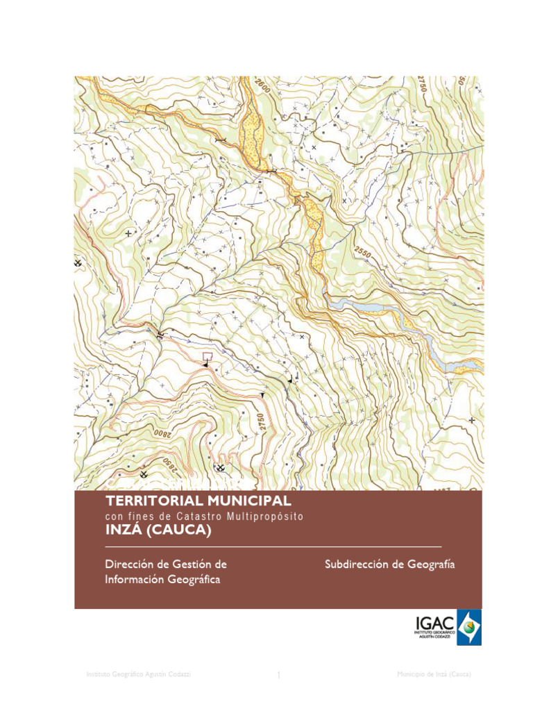 Caracterización Territorial Inzá Cauca | PDF | Colombia | Cartografía