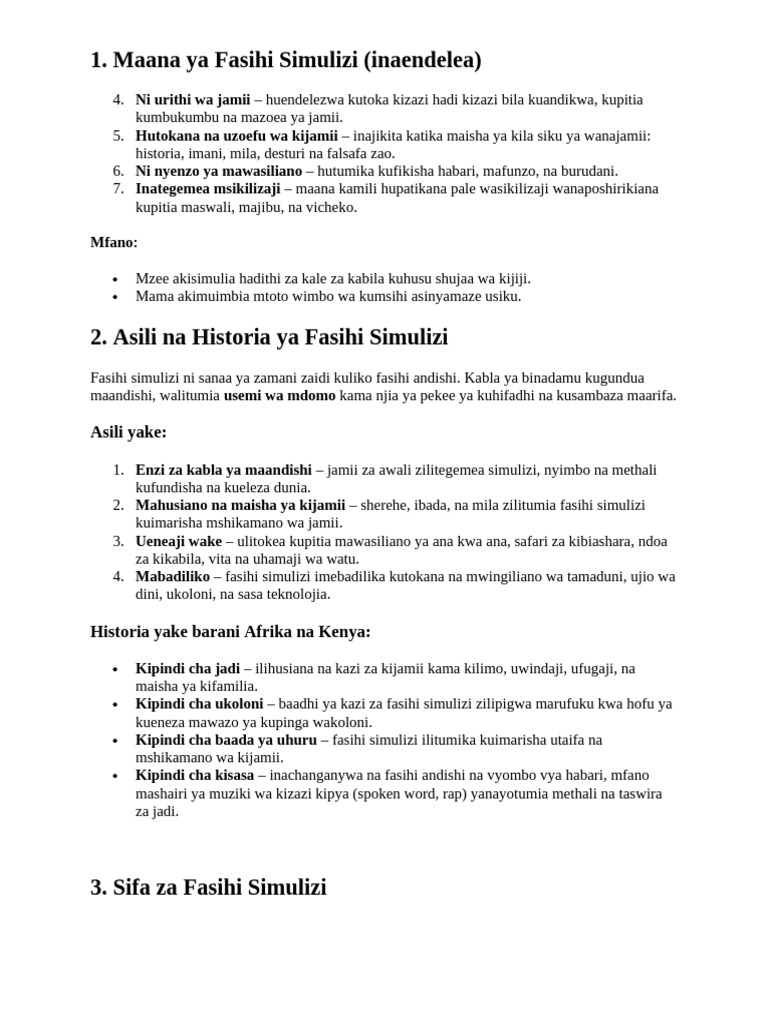 Fasihi Continuation | PDF