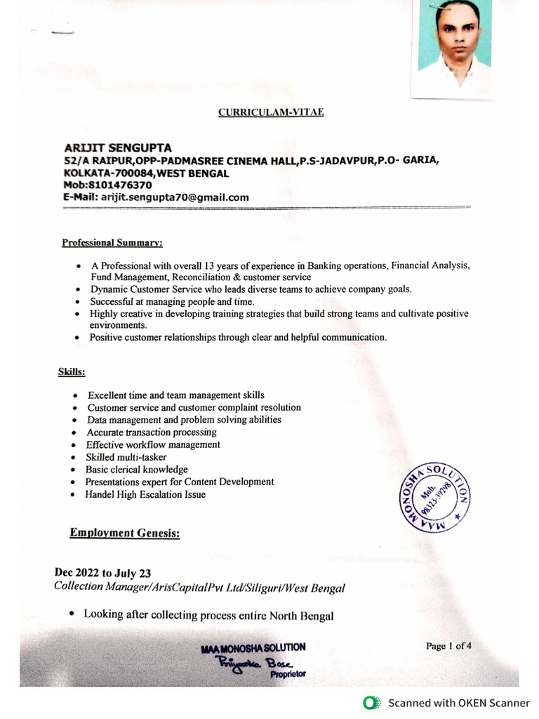 Arijit Sengupta Resume | PDF