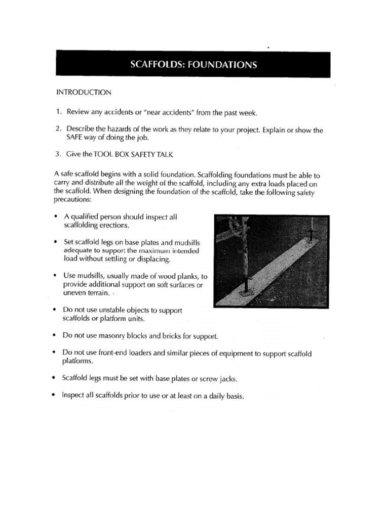 Scaffold Foundation | PDF
