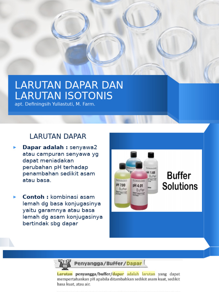 4 Larutan Dapar Dan Larutan Isotonis | PDF
