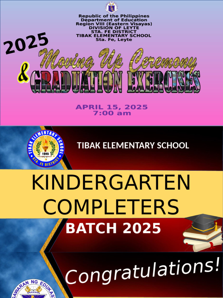 Kindergarten and Grade 6 Completers 2025 | PDF