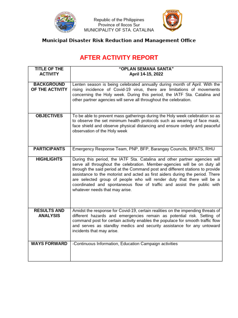 After Activity Report Sumvac 2022 | PDF
