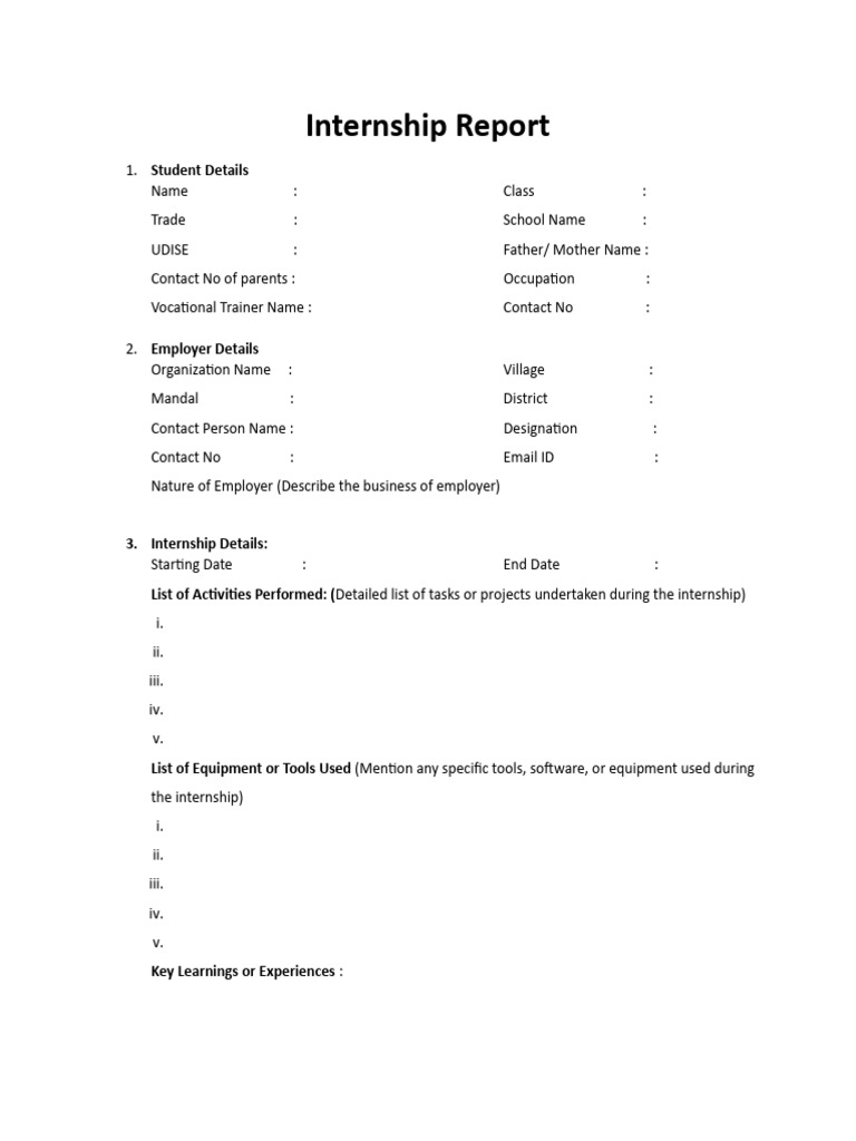 Internship Student Report-1 | PDF