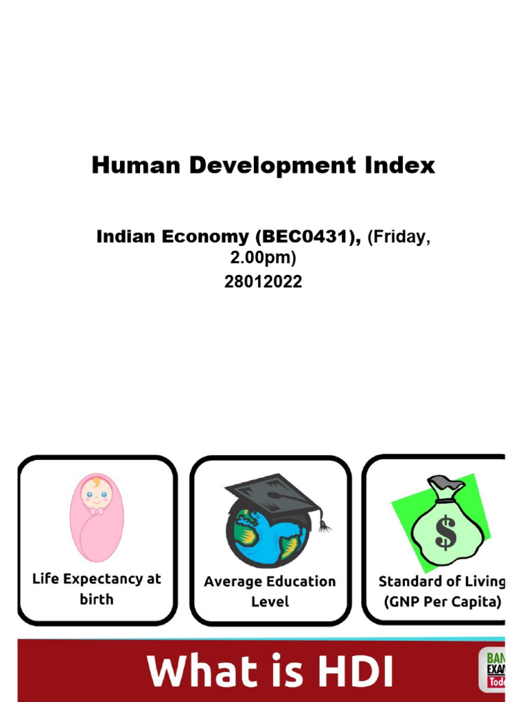 Human Development Index: Indian Economy (BEC0431) | PDF