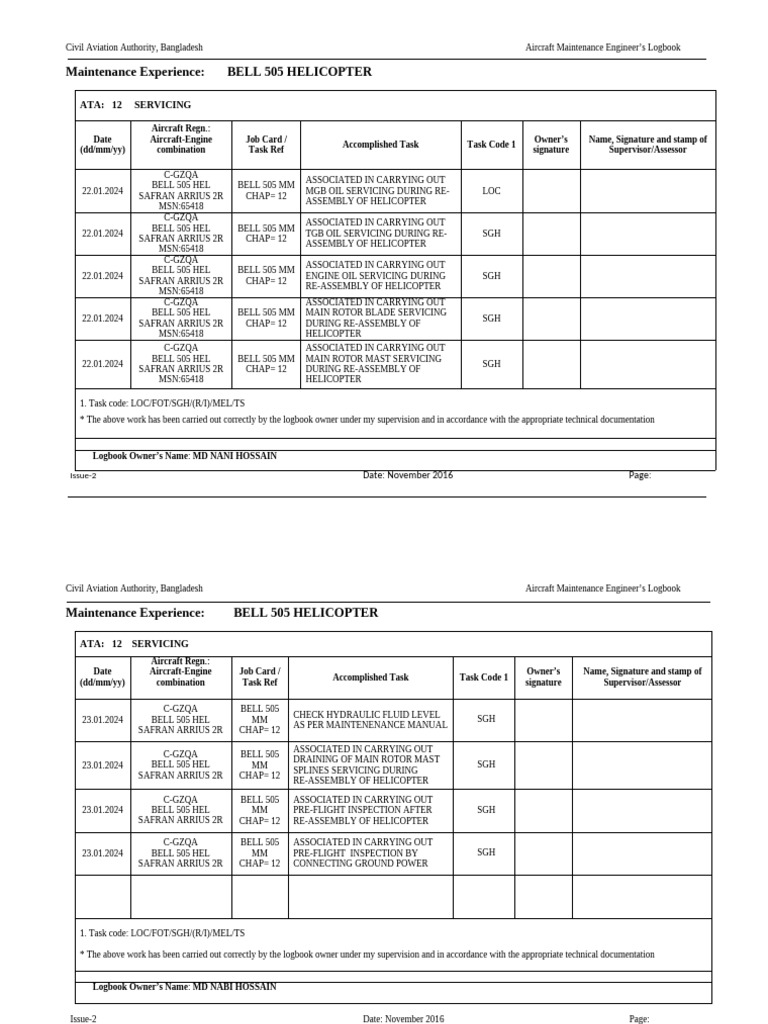 ATA 12 Servicing | PDF | Helicopter | Rotorcraft