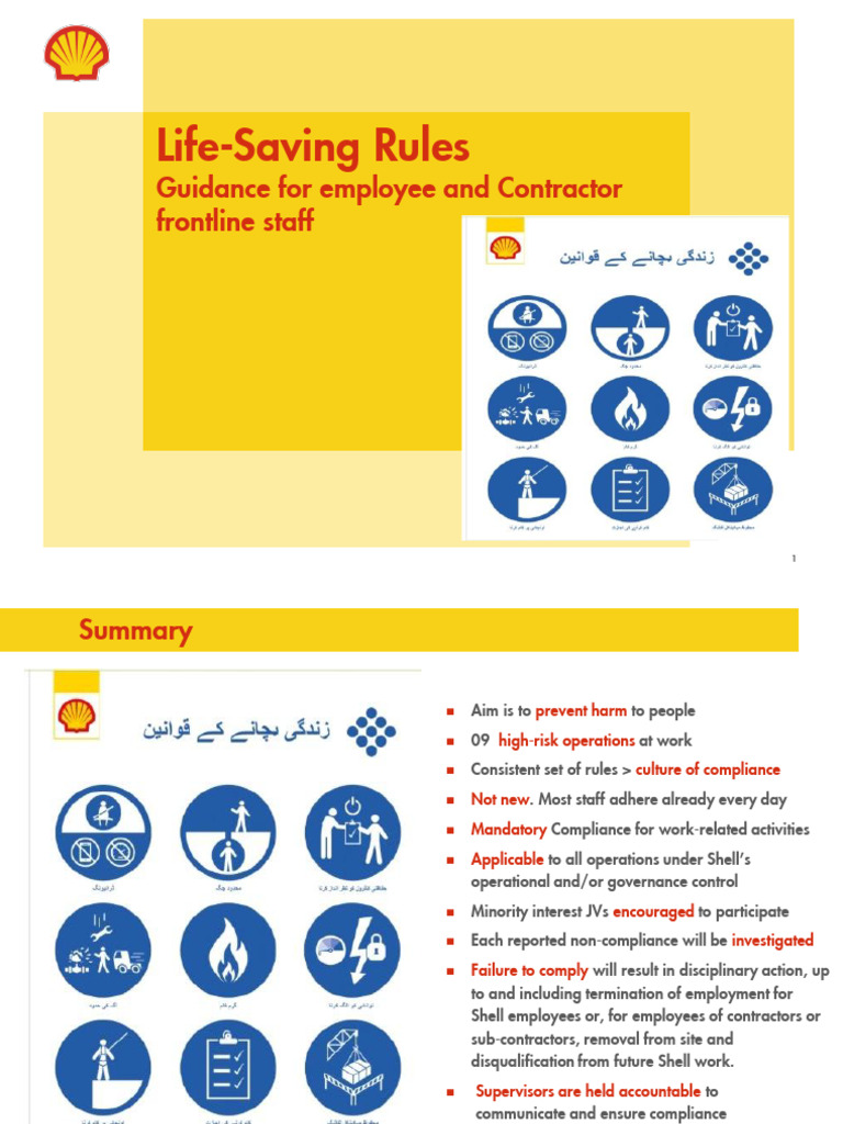 05.1 Life Saving Rules - NMPI Definitions | PDF | Regulatory Compliance ...