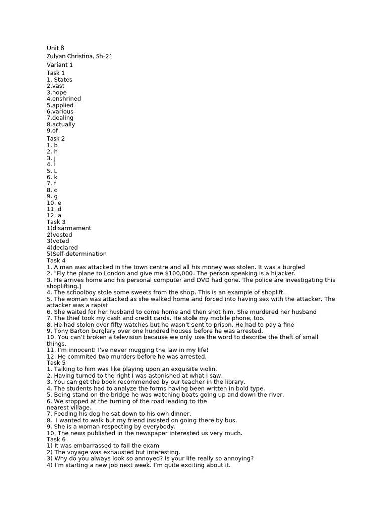 Unit 8 Pdf