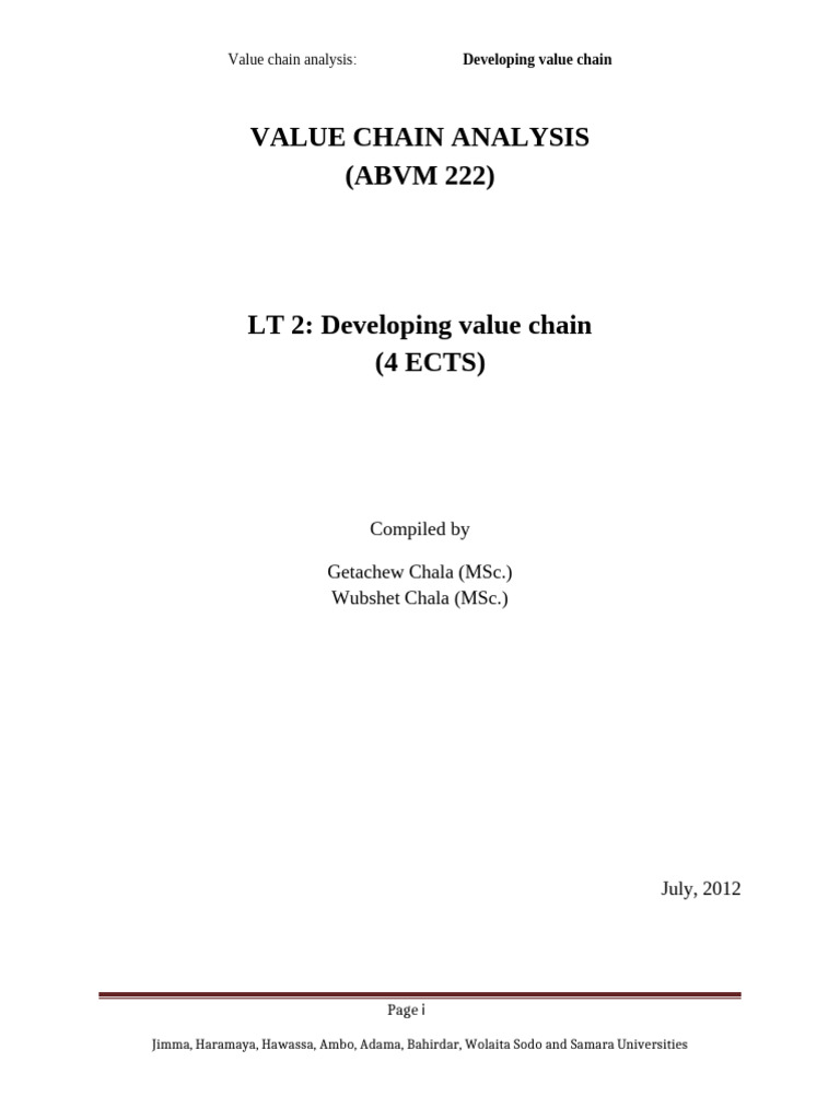 Value Chain Development Strategies Guide | PDF | Value (Economics ...