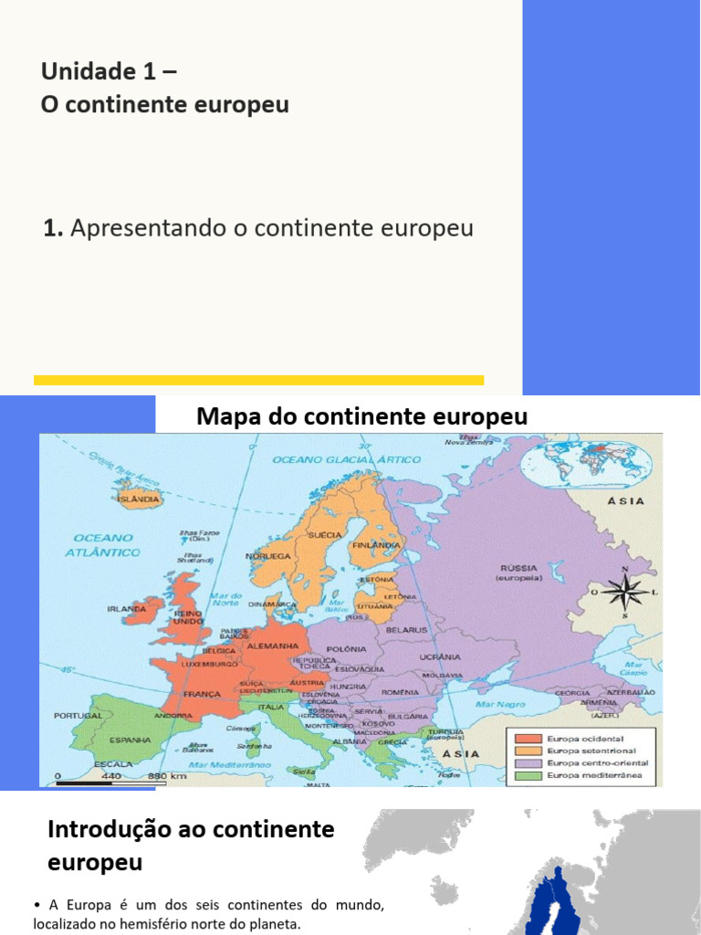 Introdução ao Continente Europeu | PDF | Europa | Continente