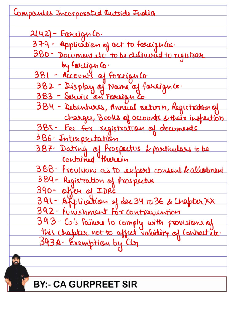 Companies Incorporated Outside India-Compressed | PDF | Securities ...