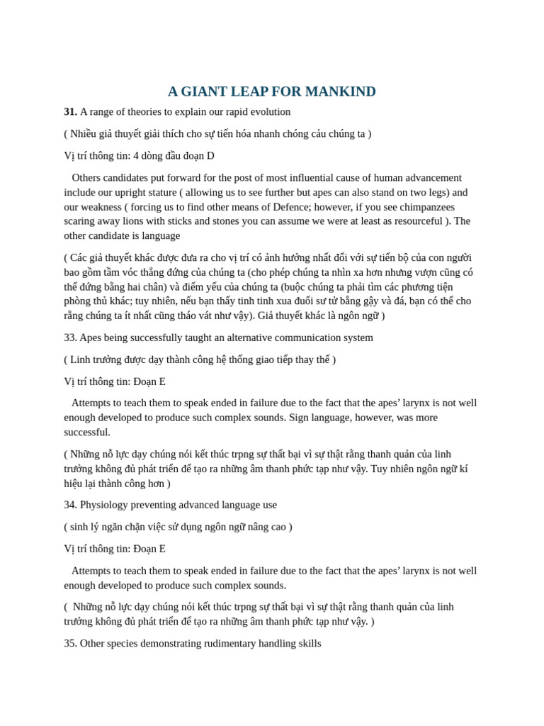 A Giant Leap For Mankind | PDF