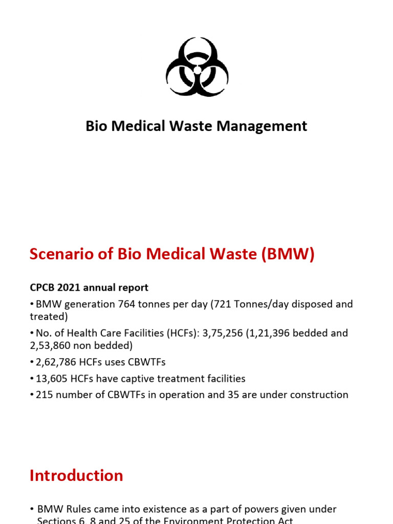 Unit 2 - Bio Medical Waste | PDF | Waste | Waste Management