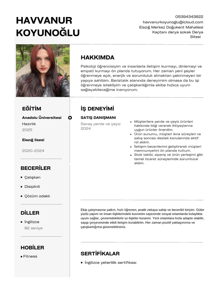 Havvanur Koyunoğlu PDF | PDF