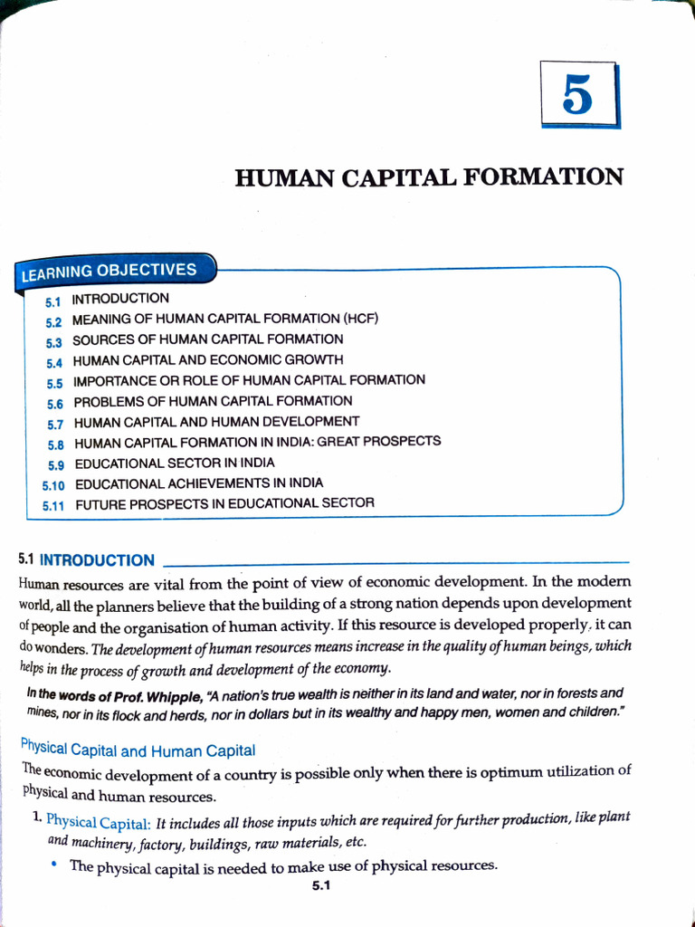 Human Capital Formation. | PDF | Human Capital | Economic Growth