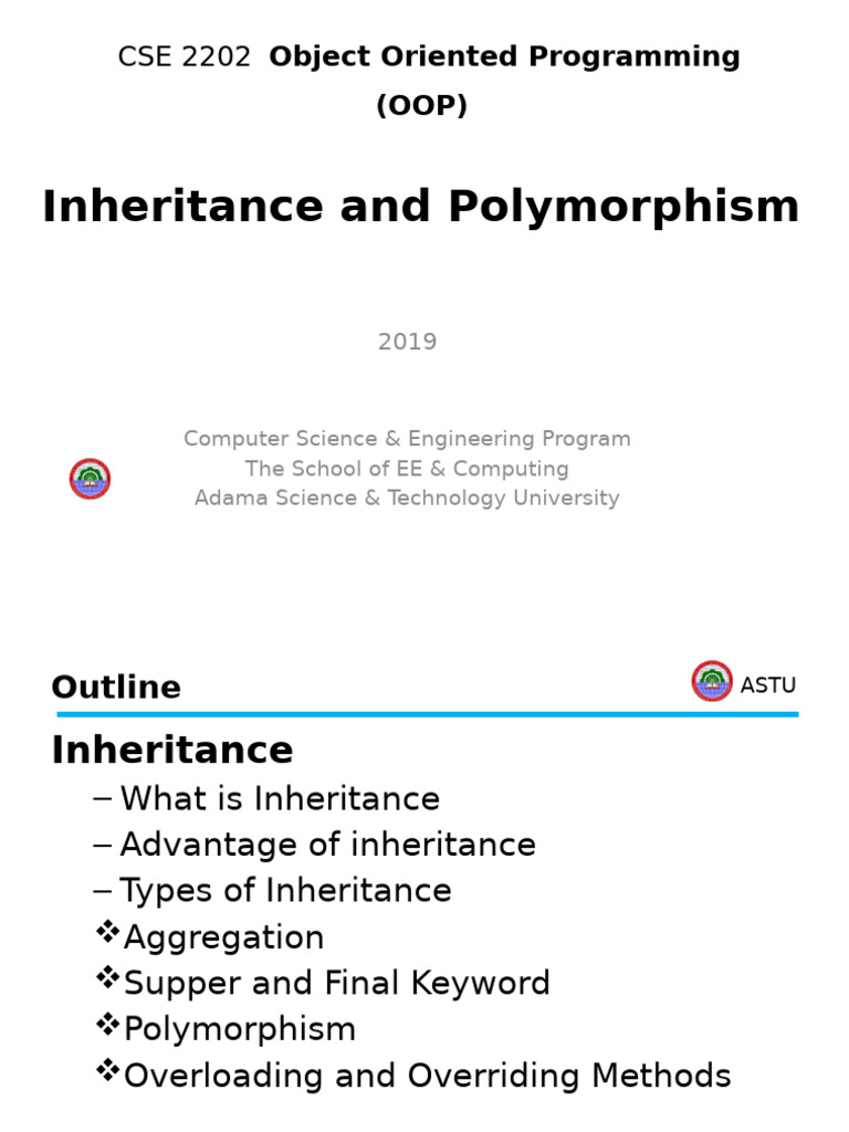 Chapter 4 Inheritance and Polymorphism | PDF | Inheritance (Object ...
