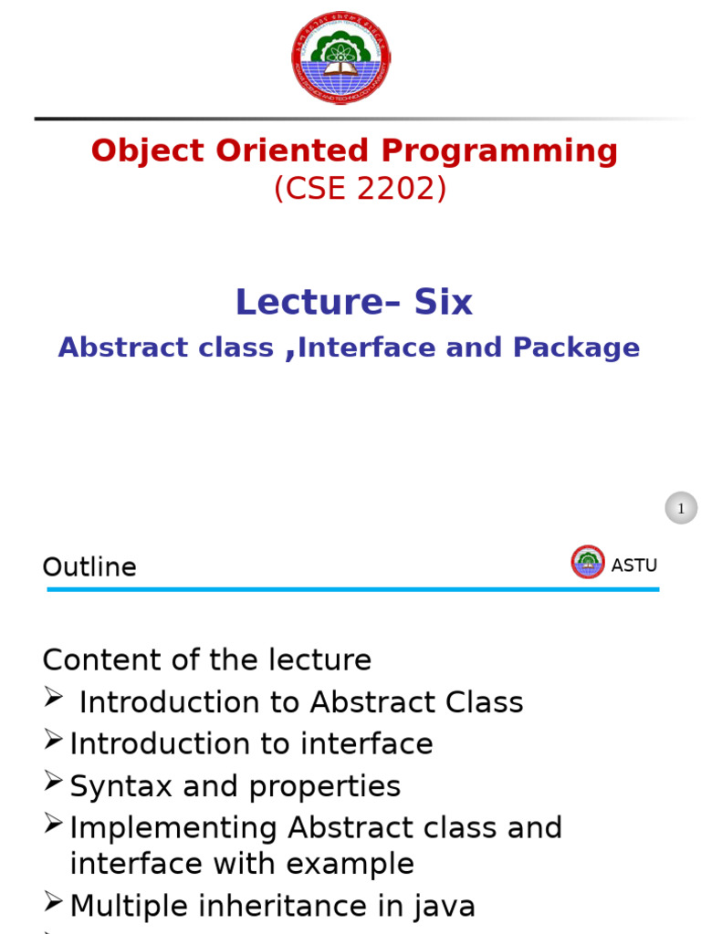 Chapter-5 - Abstract Class, Interface and Package | PDF | Method (Computer Programming) | Class ...
