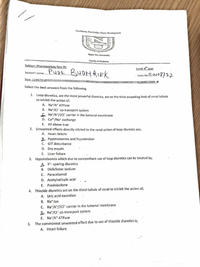 Upper Nile University Test 3 | PDF