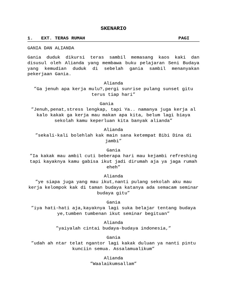 Contoh SKENARIO | PDF