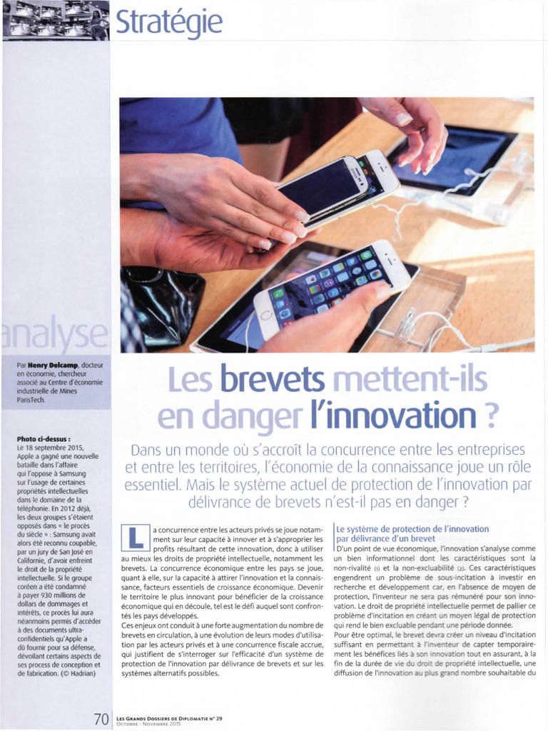 Les Brevets Et L'innovation | PDF