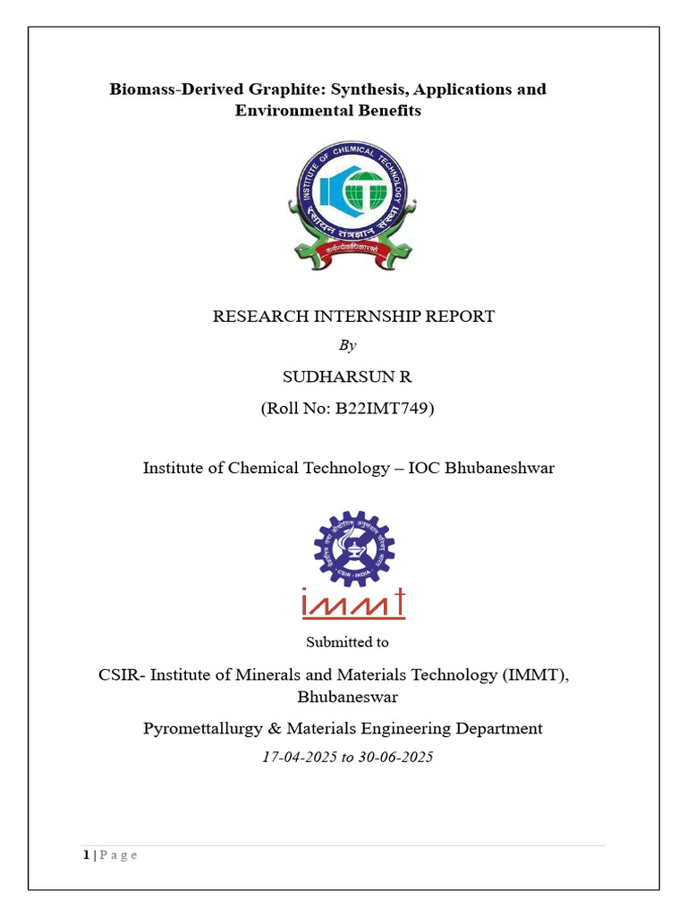 Biomass Graphite: Synthesis & Benefits | PDF | Biofuel | Pyrolysis