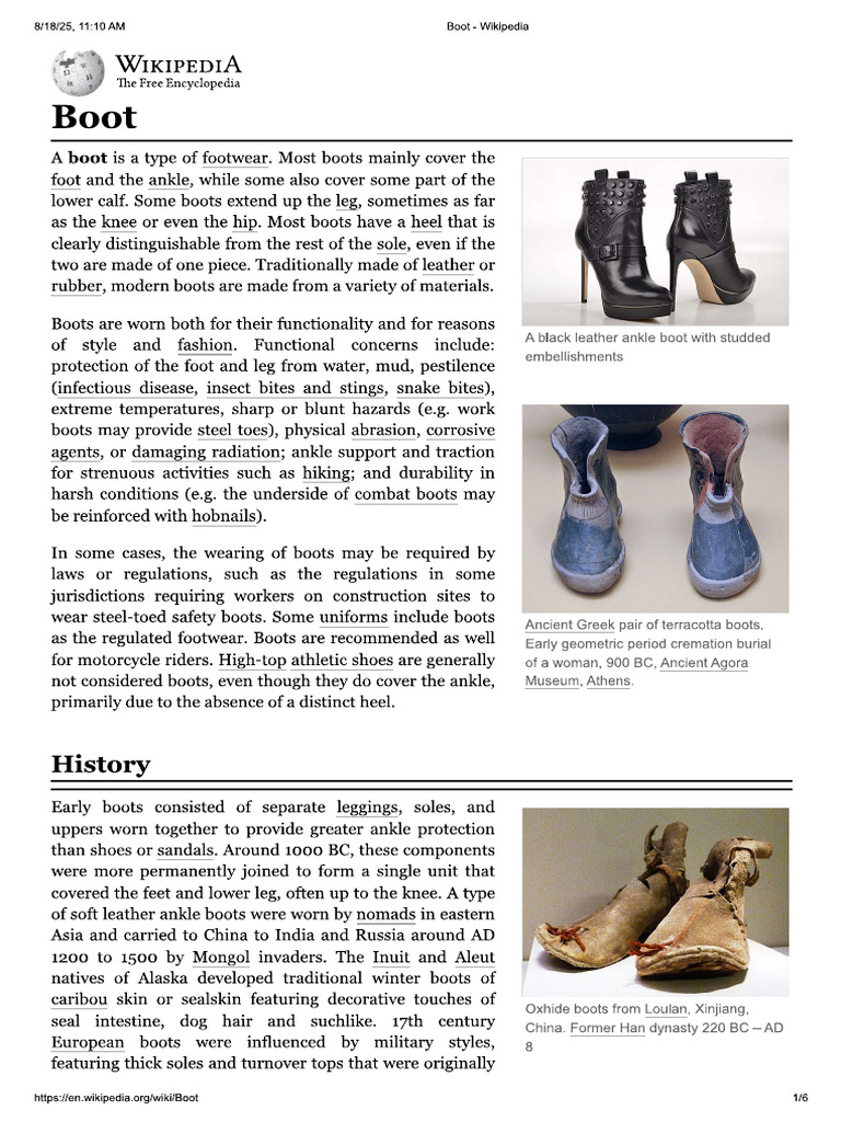 Boot - Wikipedia | PDF