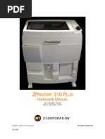 ZPrinter 350 and 450 User Manual | PDF | Printer (Computing) | 3 D Printing