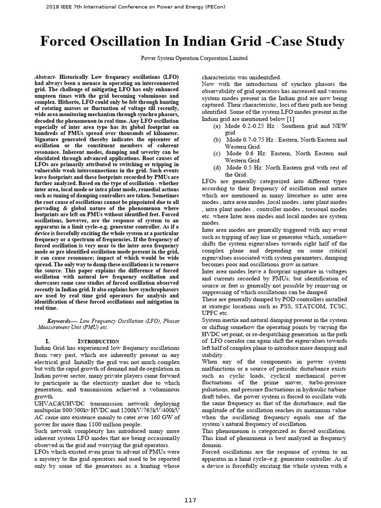 Forced_Oscillation_In_Indian_Grid_-_Case_Study (1) (1) | PDF ...