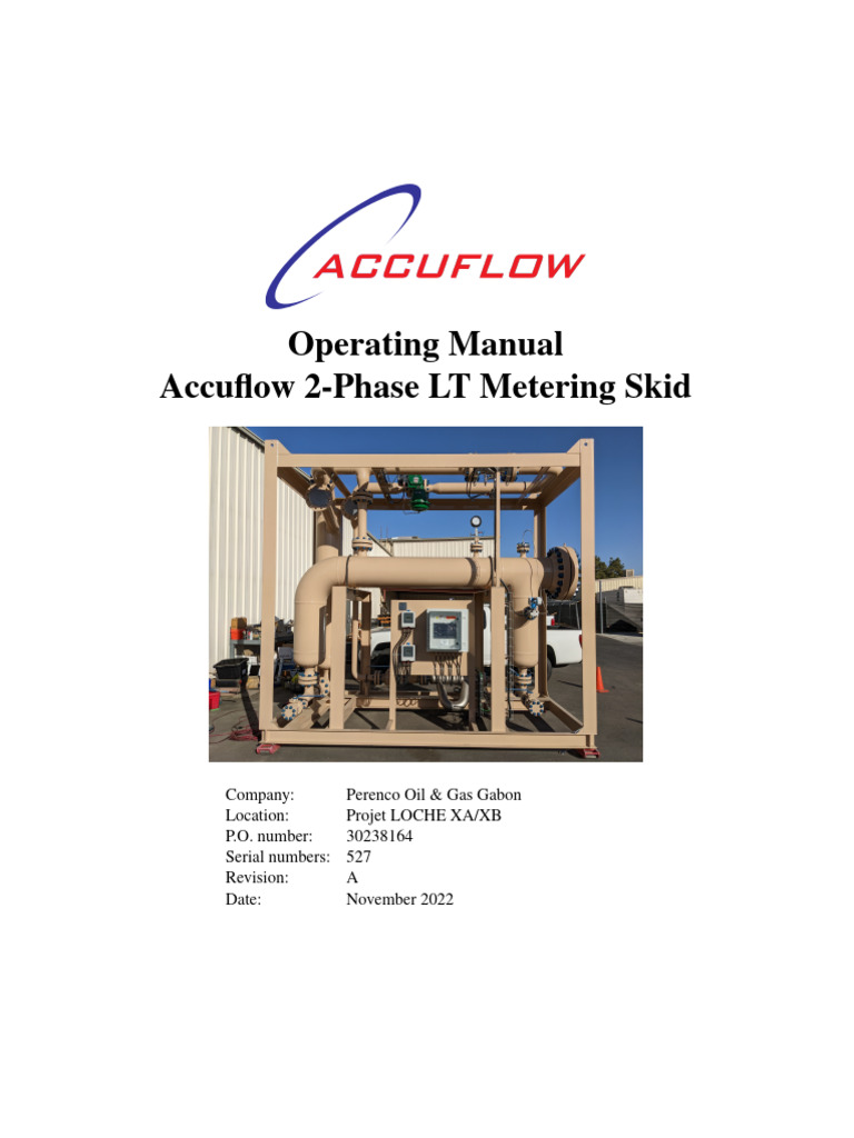 Accuflow 2-Phase LT Metering Manual | PDF | Flow Measurement | Gases