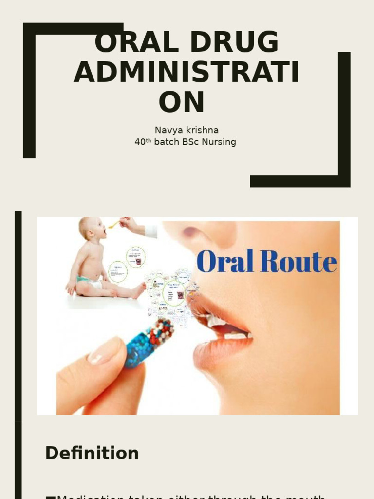 Navya Oral Medication Administration | PDF