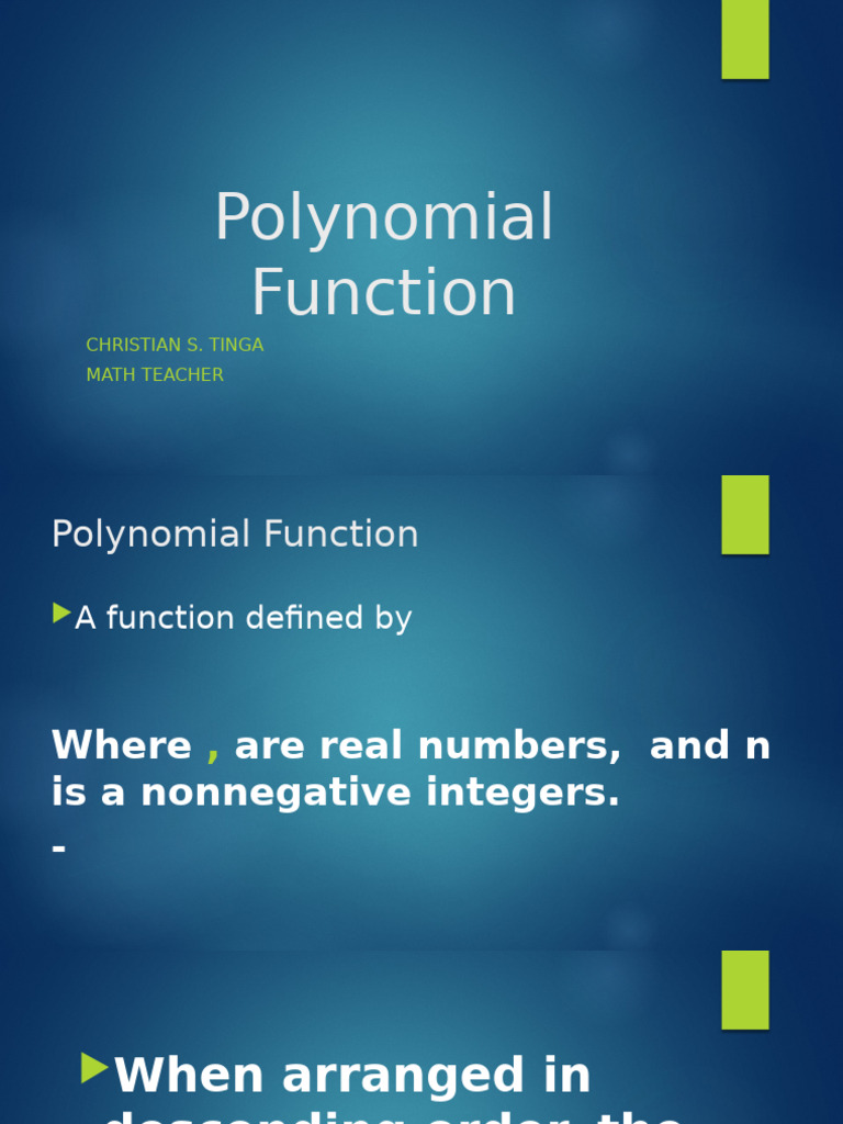 Polynomial Function | PDF | Polynomial | Computational Science