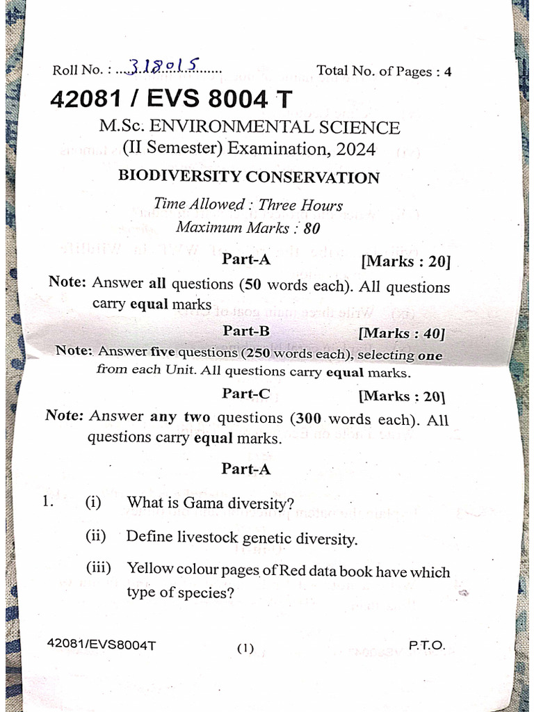 Old Paper 2 ND Sem | PDF