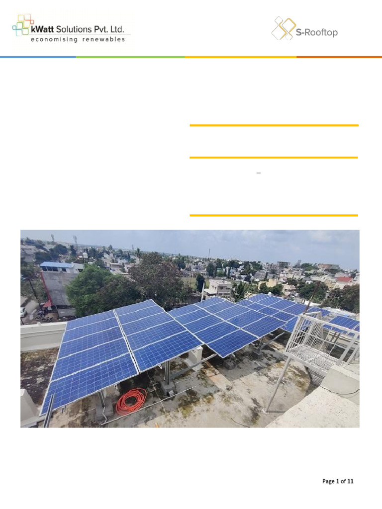 4 KWP On-Grid Solar PV Plant Proposal | PDF | Photovoltaic System | Photovoltaics