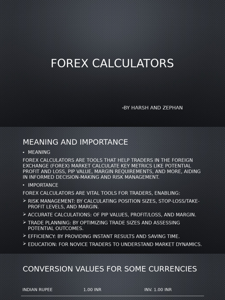 Essential Forex Calculators Guide | PDF | Foreign Exchange Market | Euro