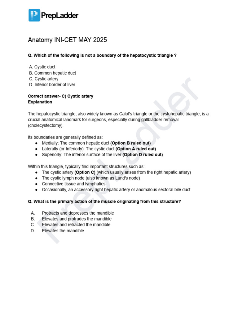 INI-CET May 2025 Question Paper Insights | PDF | Abortion | Clinical ...