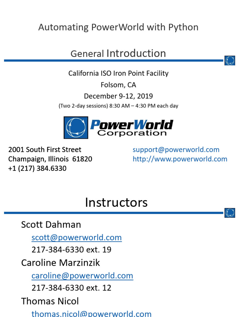 Automating PowerWorld with Python Guide | PDF