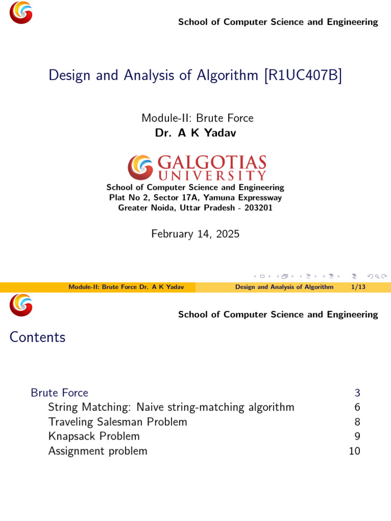 Brute Force Algorithms Explained | PDF | Computer Science | Theoretical Computer Science