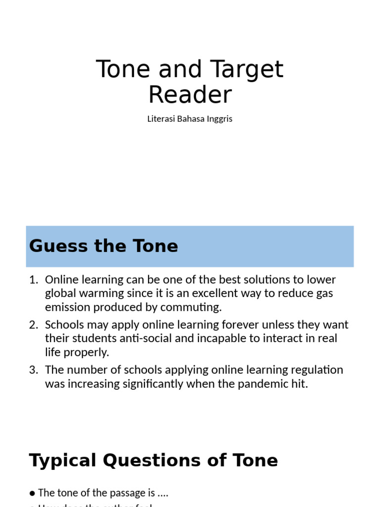 Analyzing Tone and Target Audience | PDF | Learning | Behavior Modification