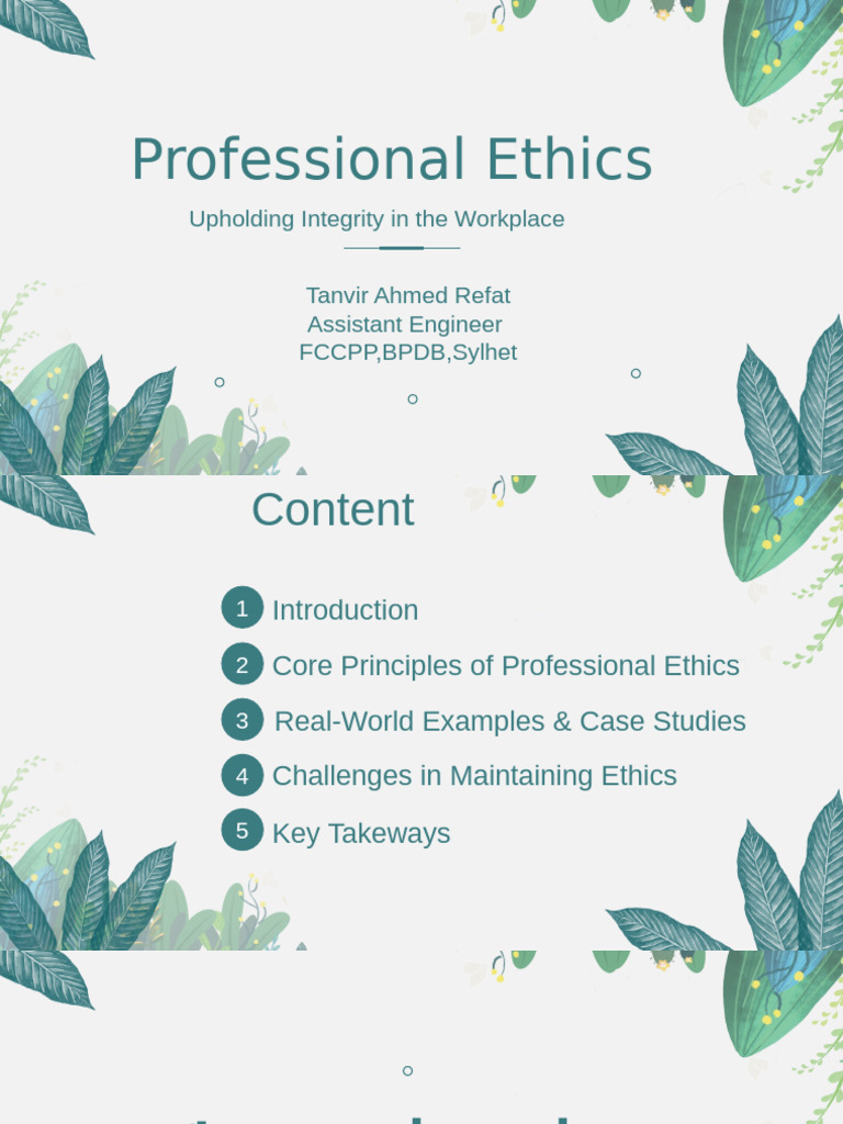 Professional Ethics | PDF | Professional Ethics | Social Ethics