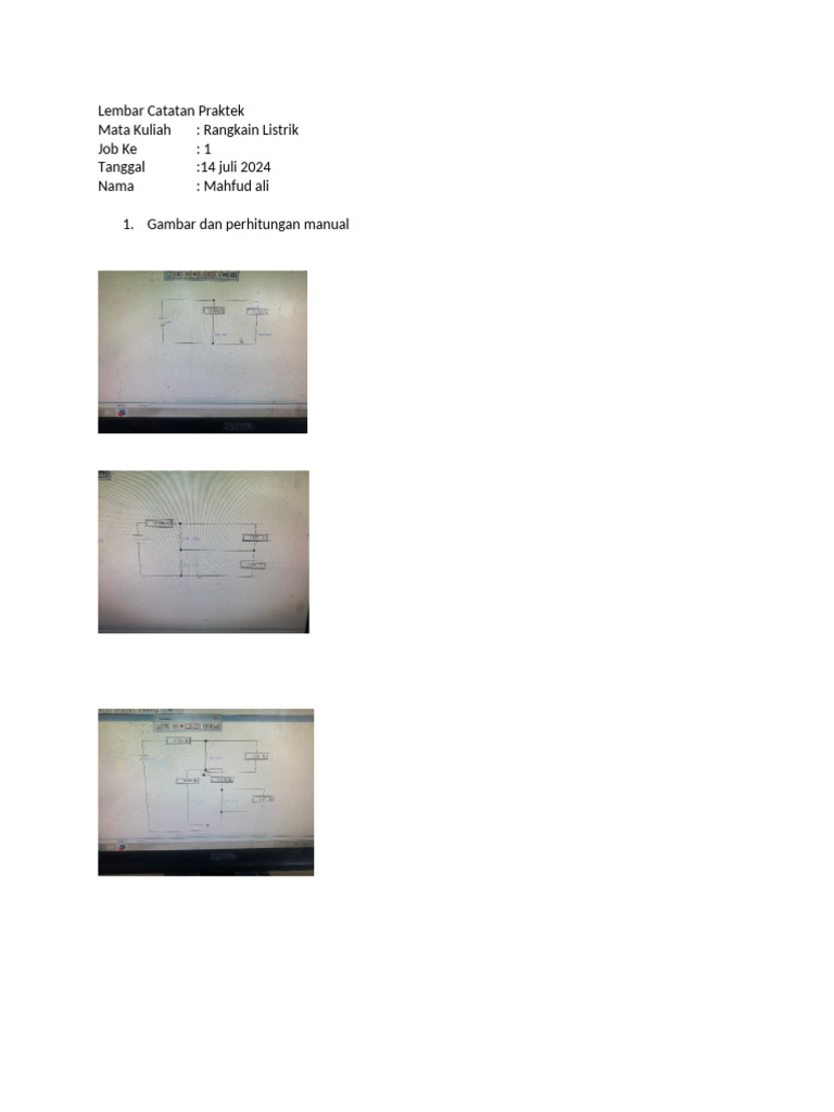 Lembar Catatan Praktek (1) (AutoRecovered) | PDF