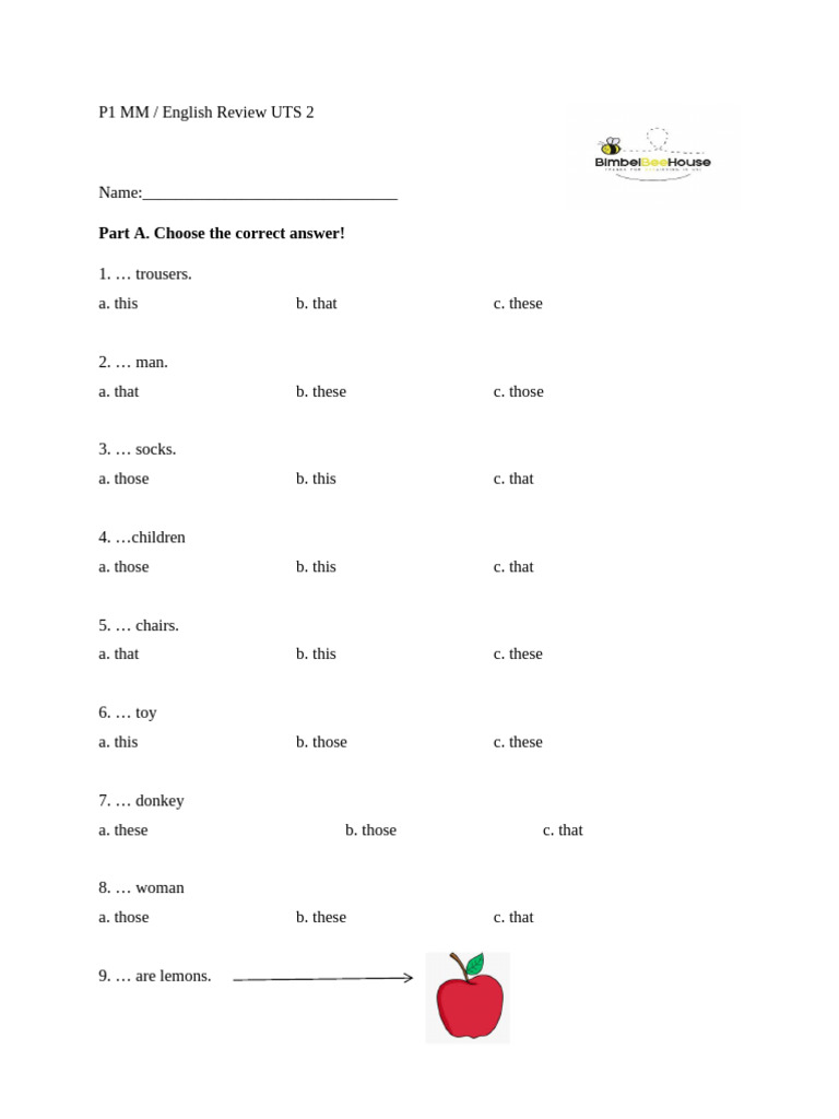 p1 Mm English Uts2 | PDF