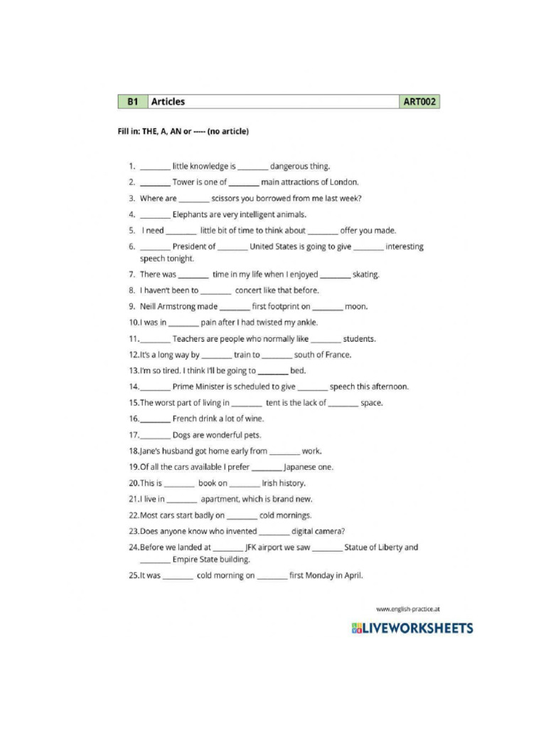 Worksheet | PDF