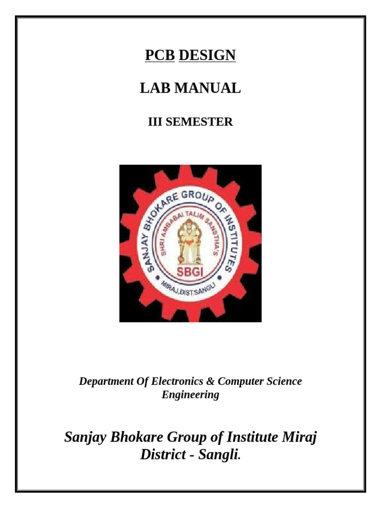 Pcb Lab Manual IIISem ECE | PDF | Rectifier | Electrical Engineering